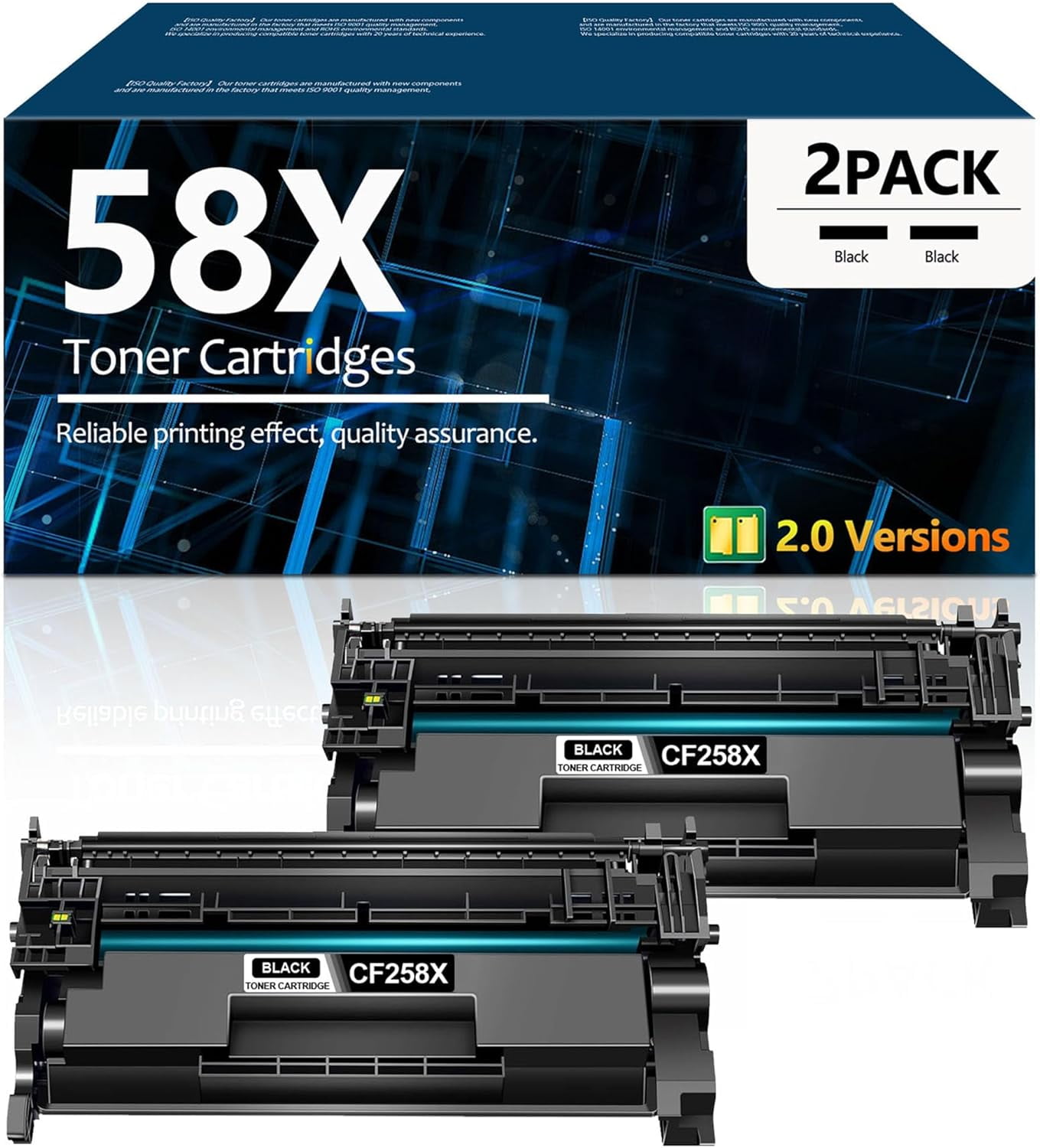 High Yield 58X CF258X Toner Cartridge Black Replacement for HP 58X ...