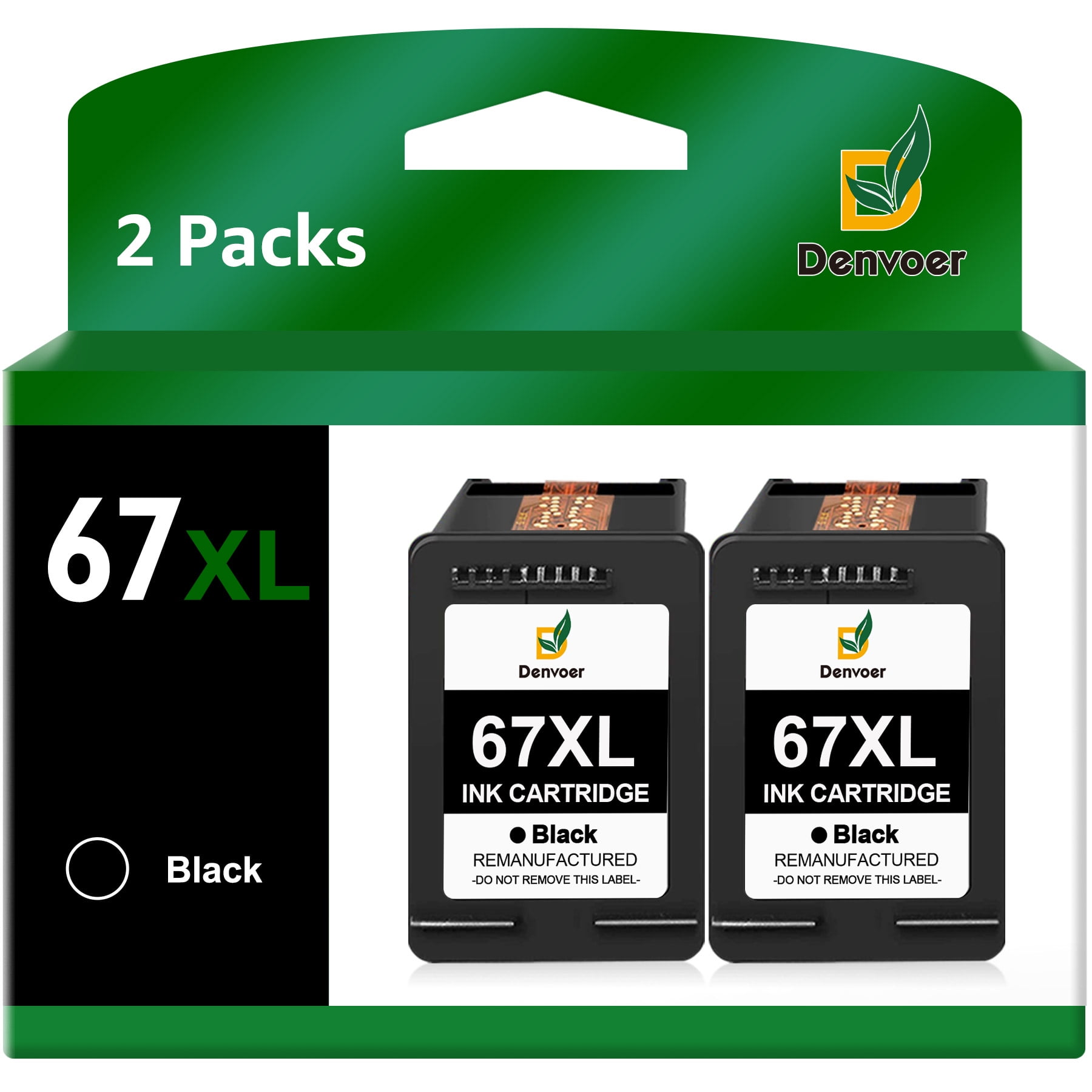 HP 67XL High Yield Black Ink Cartridges, Compatible for HP Envy ...