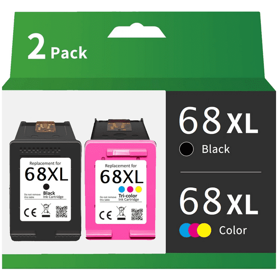 High Yield 68XL Compatible Ink Cartridge Combo Pack Replacement for 68 ...