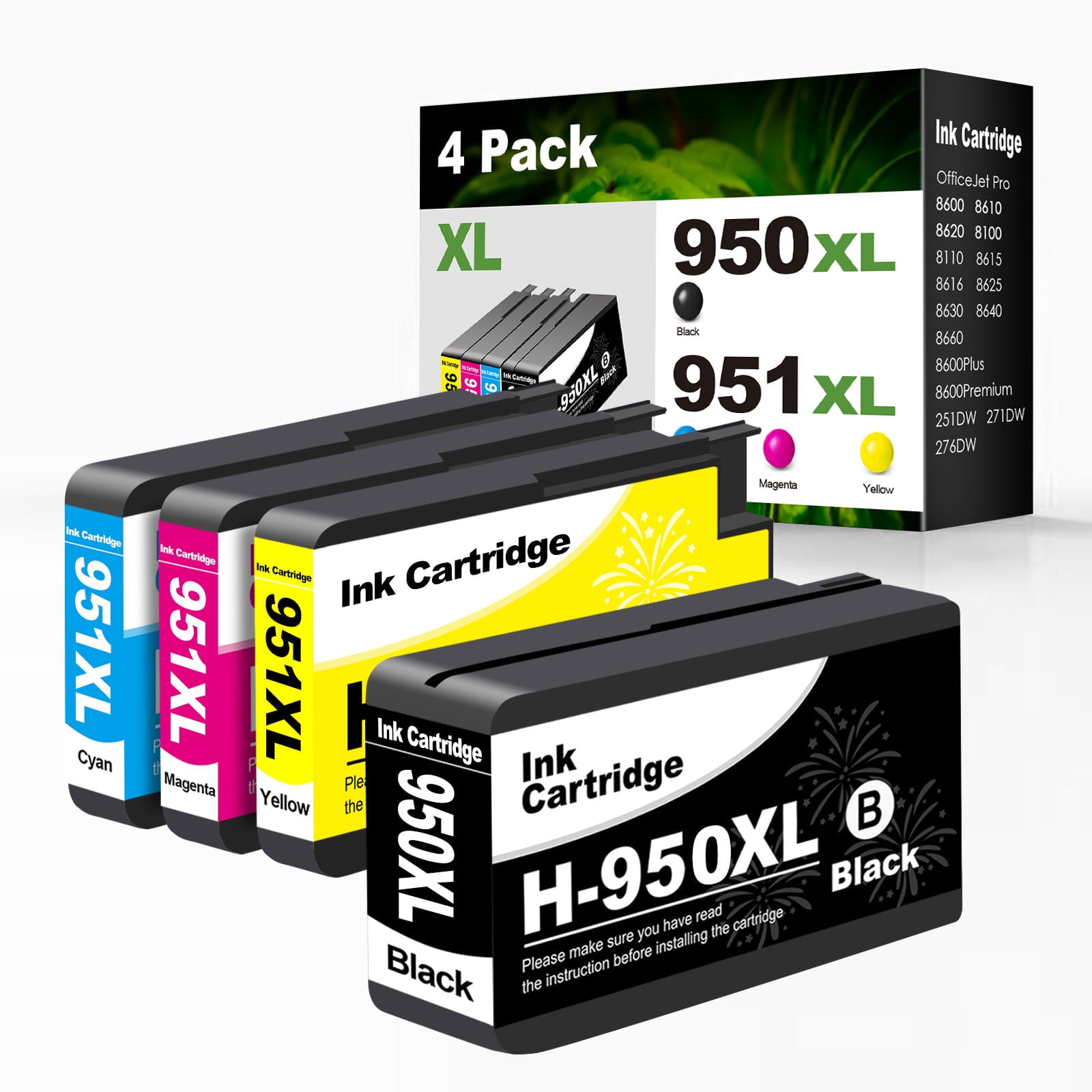 High-Yield 950XL 951XL Ink Cartridges Combo Pack Compatible Ink Cartridge Replacement for HP 950 ...