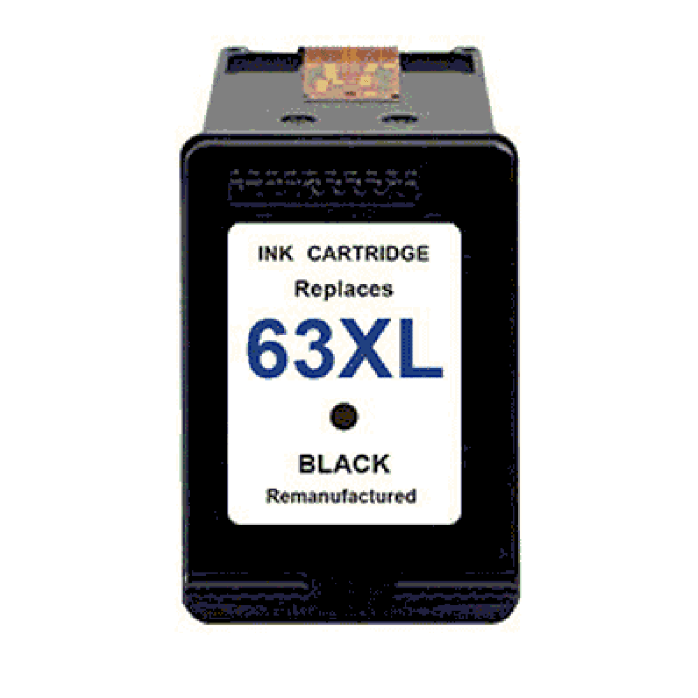 High-Yield Black Ink Cartridge for HP 63XL F6U64AN - Fits HP DeskJet ...