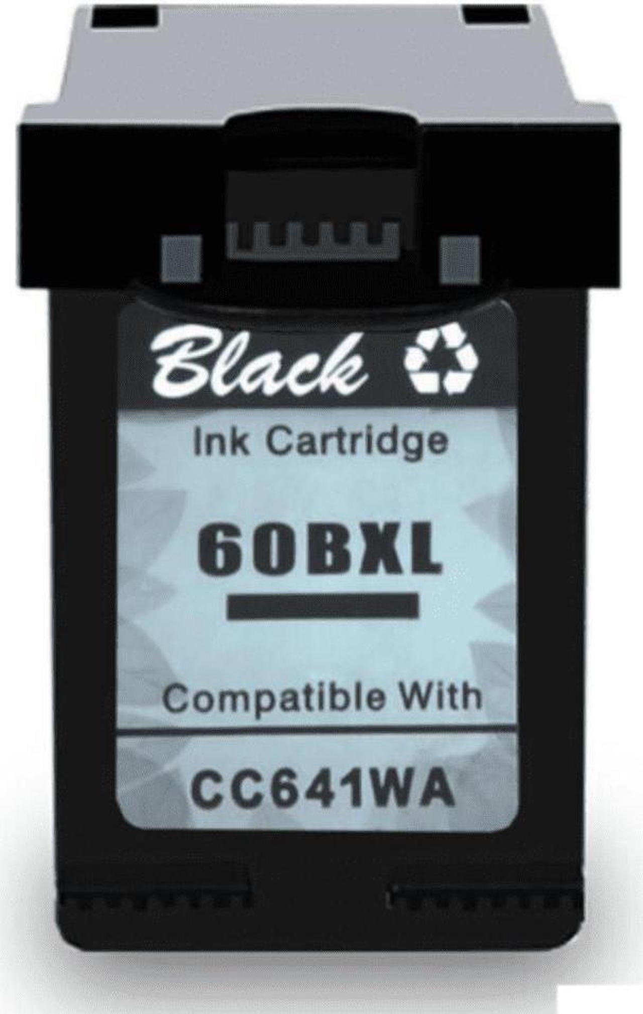 High-Yield Black Ink Cartridges For HP CC641WA 60XL Compatible For Use With HP PhotoSmart C4600 ...