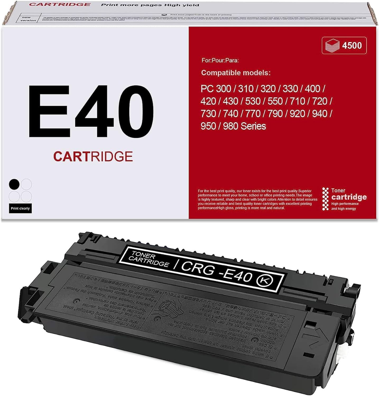 High Yield E40 Black Toner Cartridge (1491A002AA): Cartridge E40 CRG ...