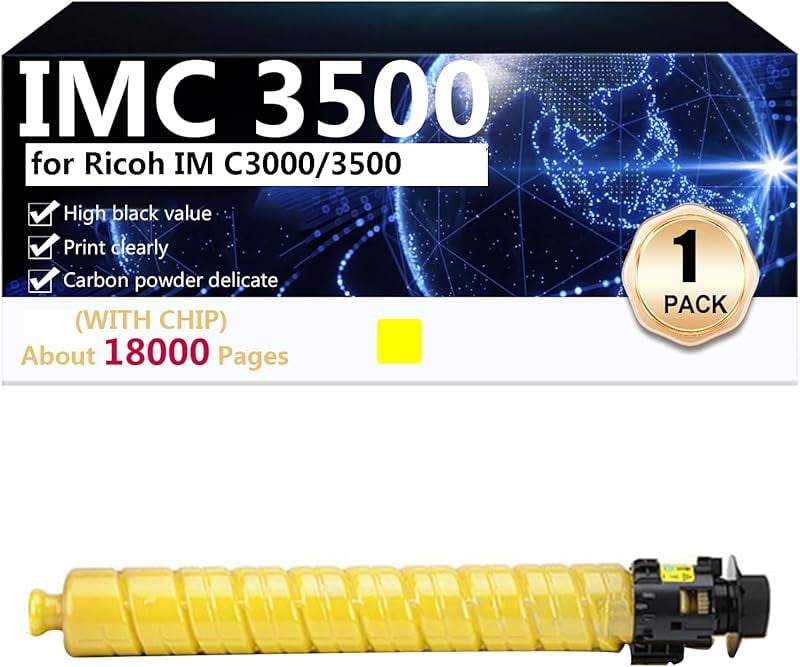 High-Yield IM C3500 Toner Cartridge Replacement for Ricoh IM C3000 3500 ...