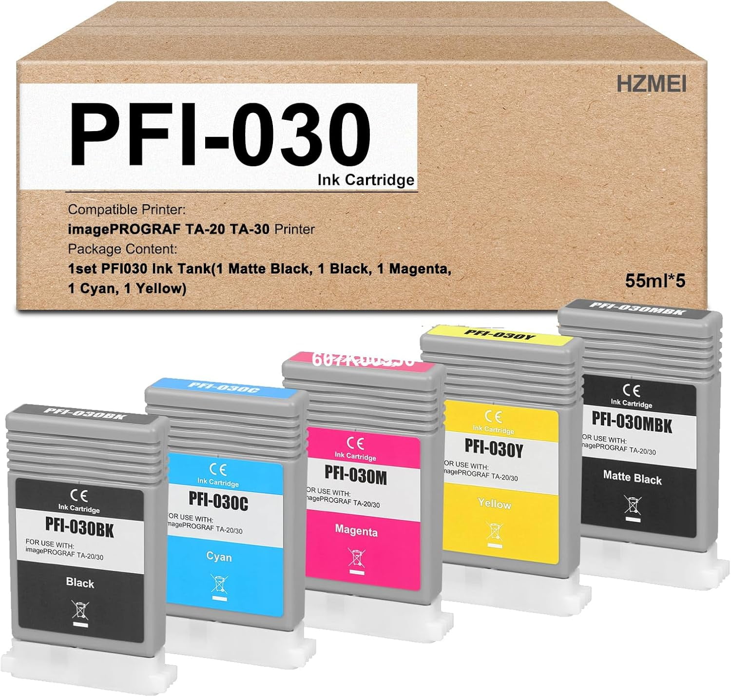 High Yield PFI 030 PFI-030 Ink Cartridge Replacement for Canon PFI ...