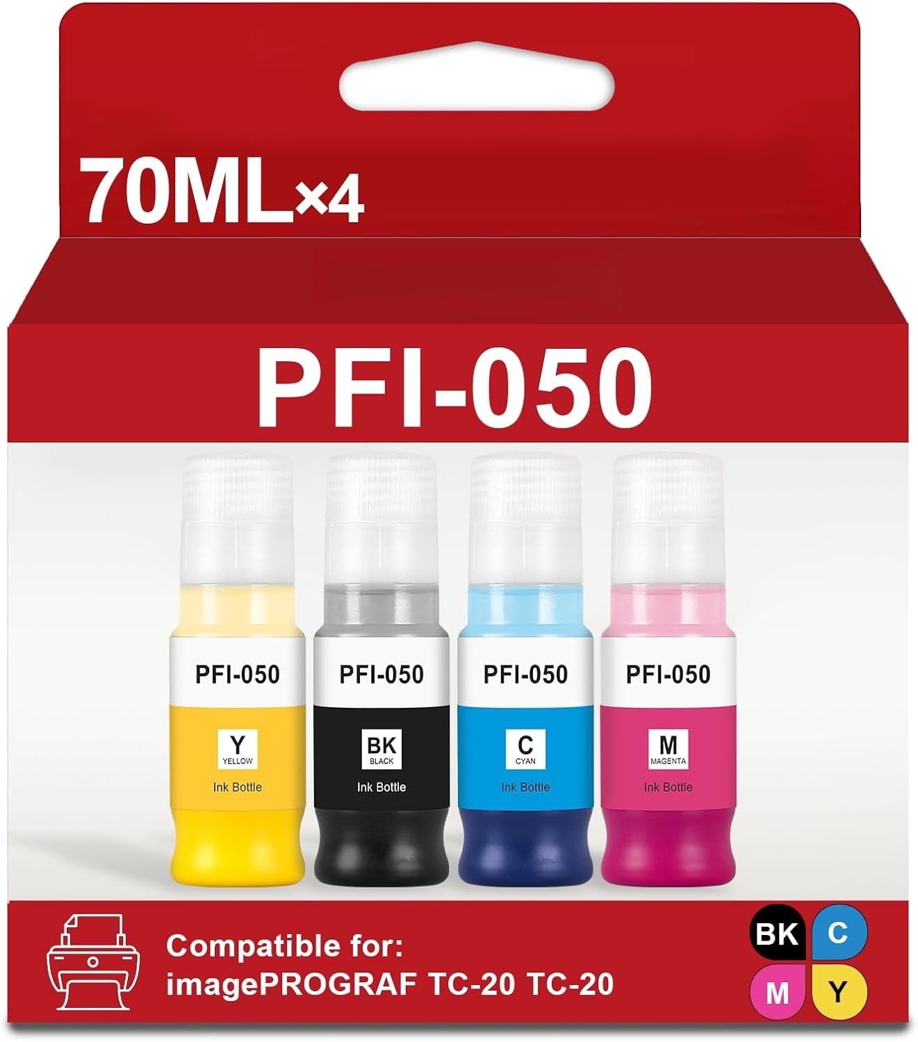 High Yield PFI-050 PFI 050 Pigment Ink Tank 70ML Compatible for Canon ...