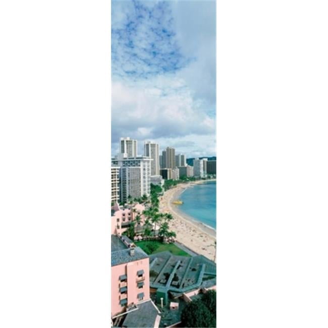 High angle view of a beach Waikiki Beach Honolulu Oahu Hawaii USA ...