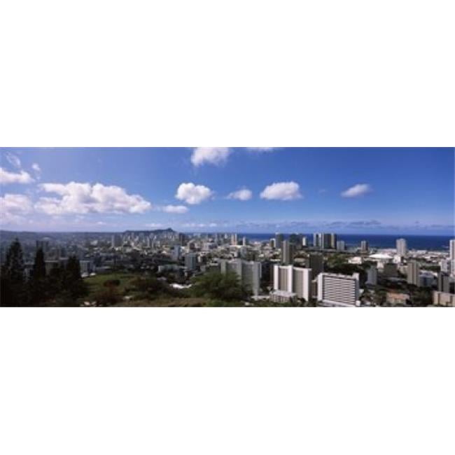 High angle view of a cityscape Honolulu Oahu Hawaii USA Poster Print by ...