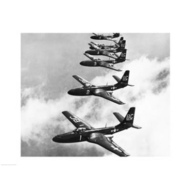 High angle view of fighter planes in flight Mcdonnell FH-1 Phantom -24 ...