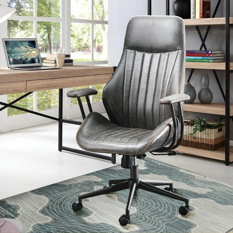 Grey suede office chair store