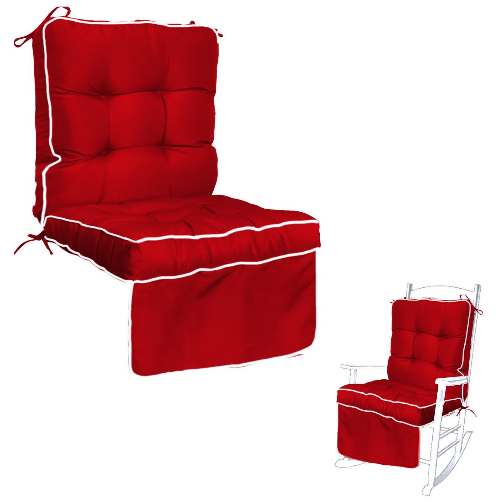 High back patio chair cushions for outdoor furniture, Rocking chair ...