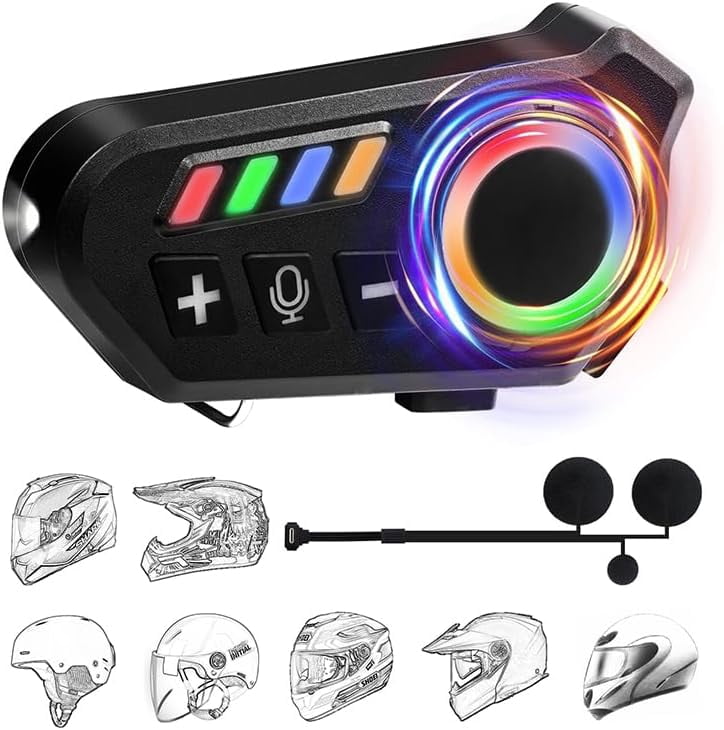 High-capacity Bluetooth motorcycle helmet speaker, featuring high ...