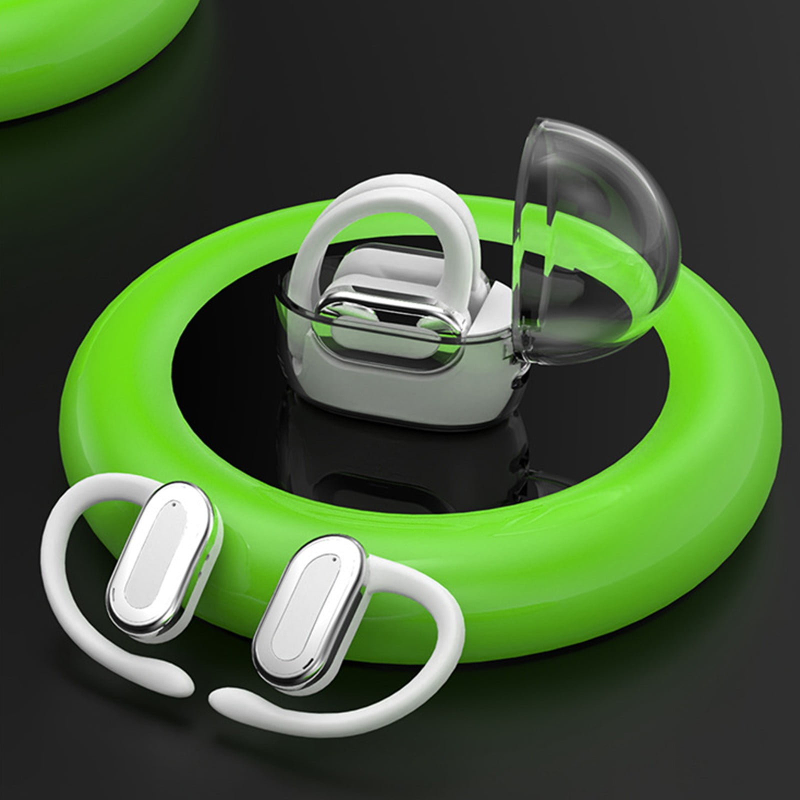 High-capacity Transparent Case Bluetooth Earbuds Wireless Sports ...