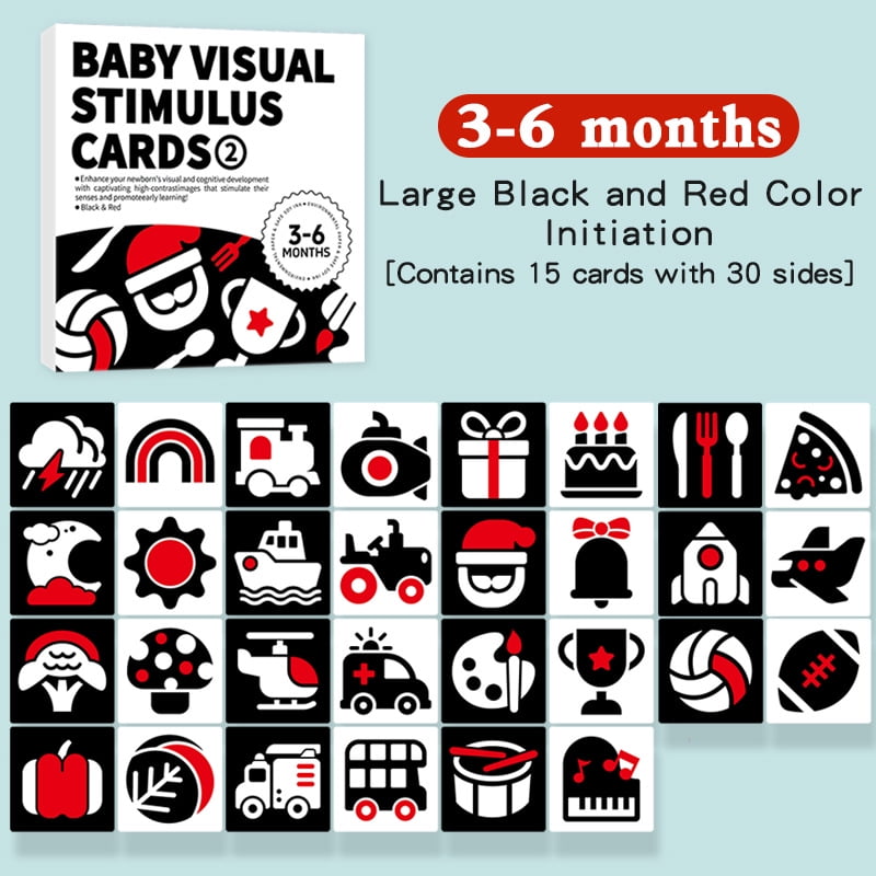 High contrast flash memory card, visual stimulation learning activity ...