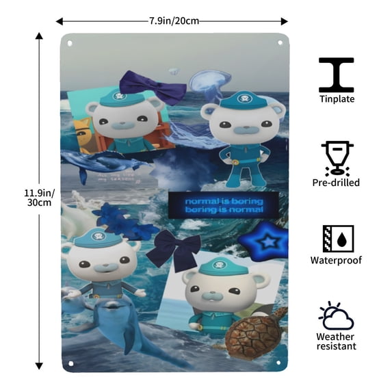 High-definition Octonauts Tin Painting, a 2026 stylistic staple, sized ...