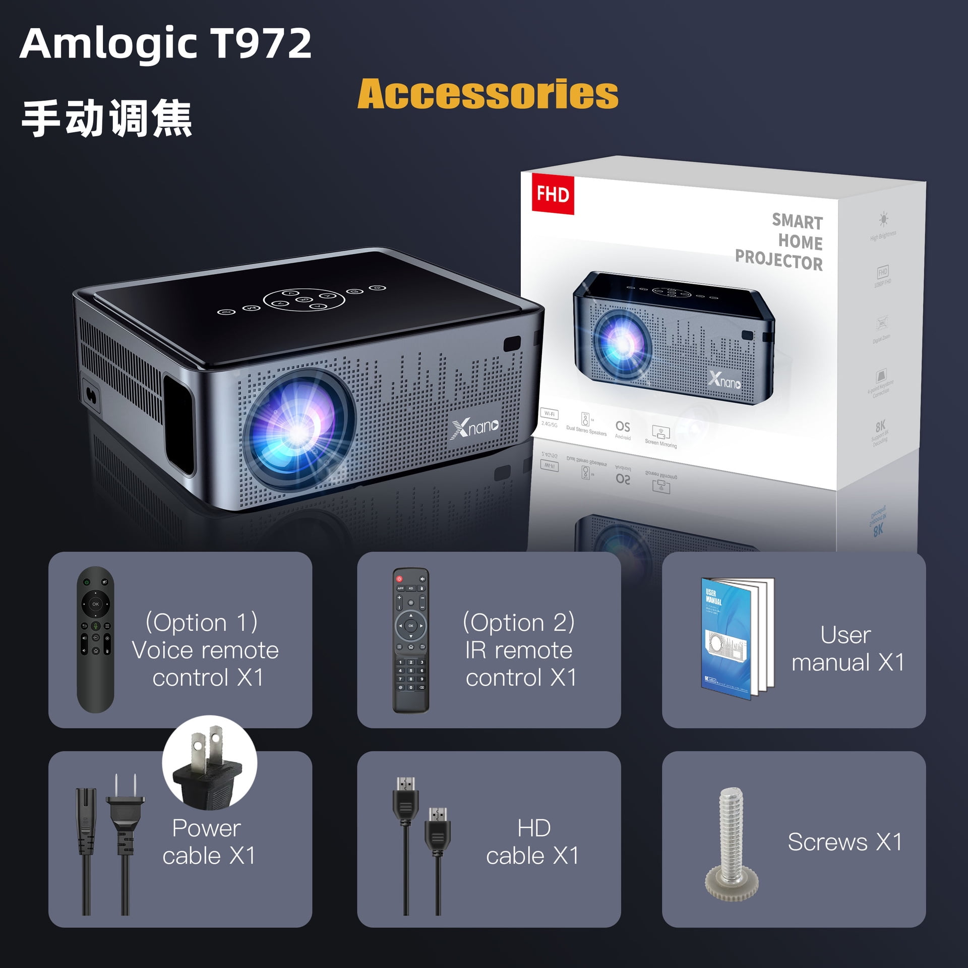 High-definition X1Pro Home Office conference teaching projector with ...