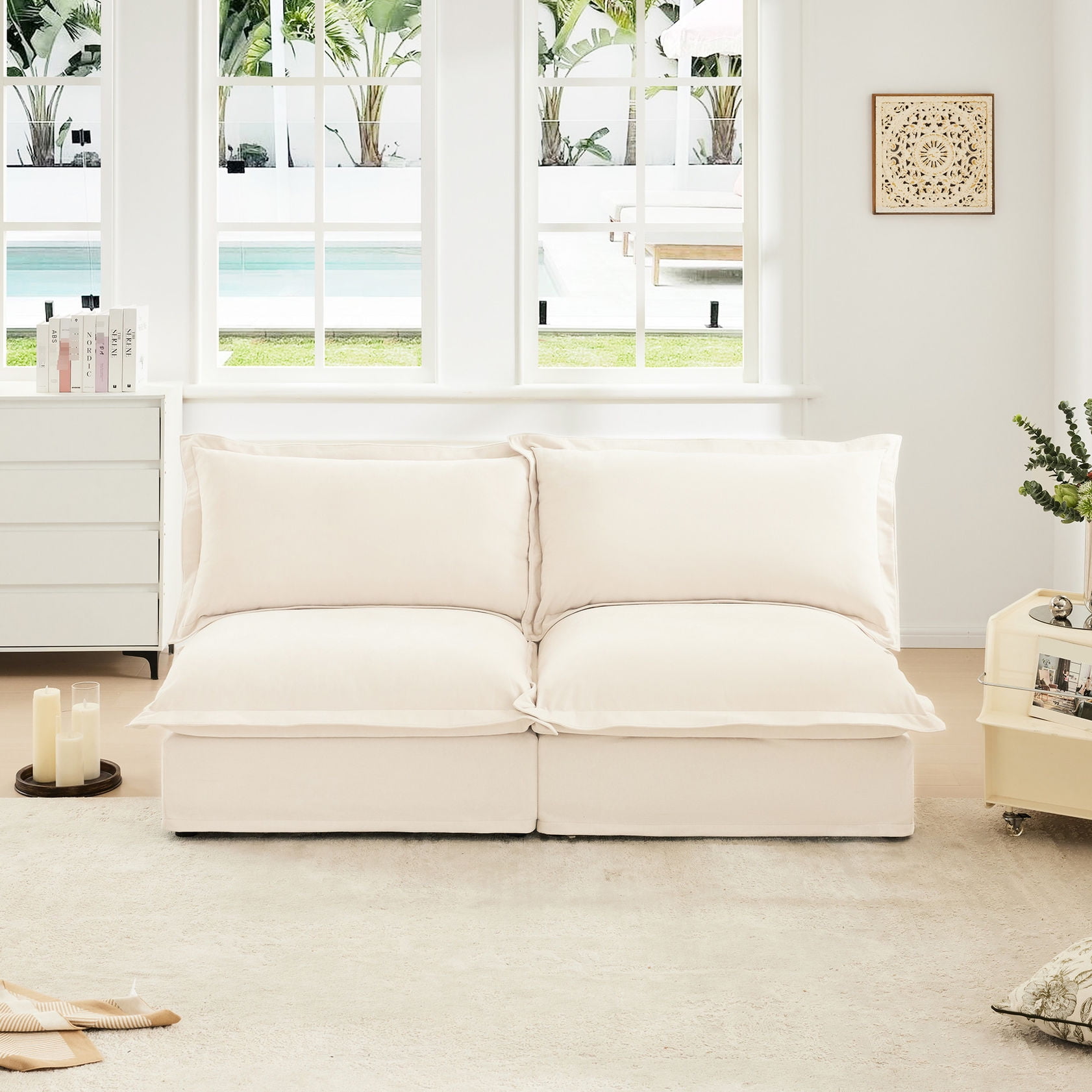 High - density foam cushion | Convertible to multiple sofa types ...