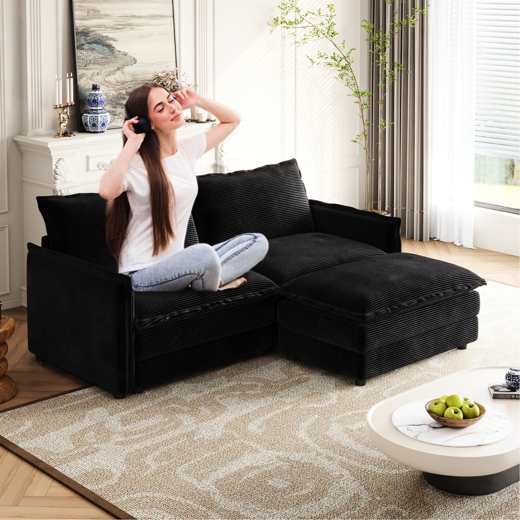 High - end Corduroy Product - Easy to Recombine - Bedroom Setting ...