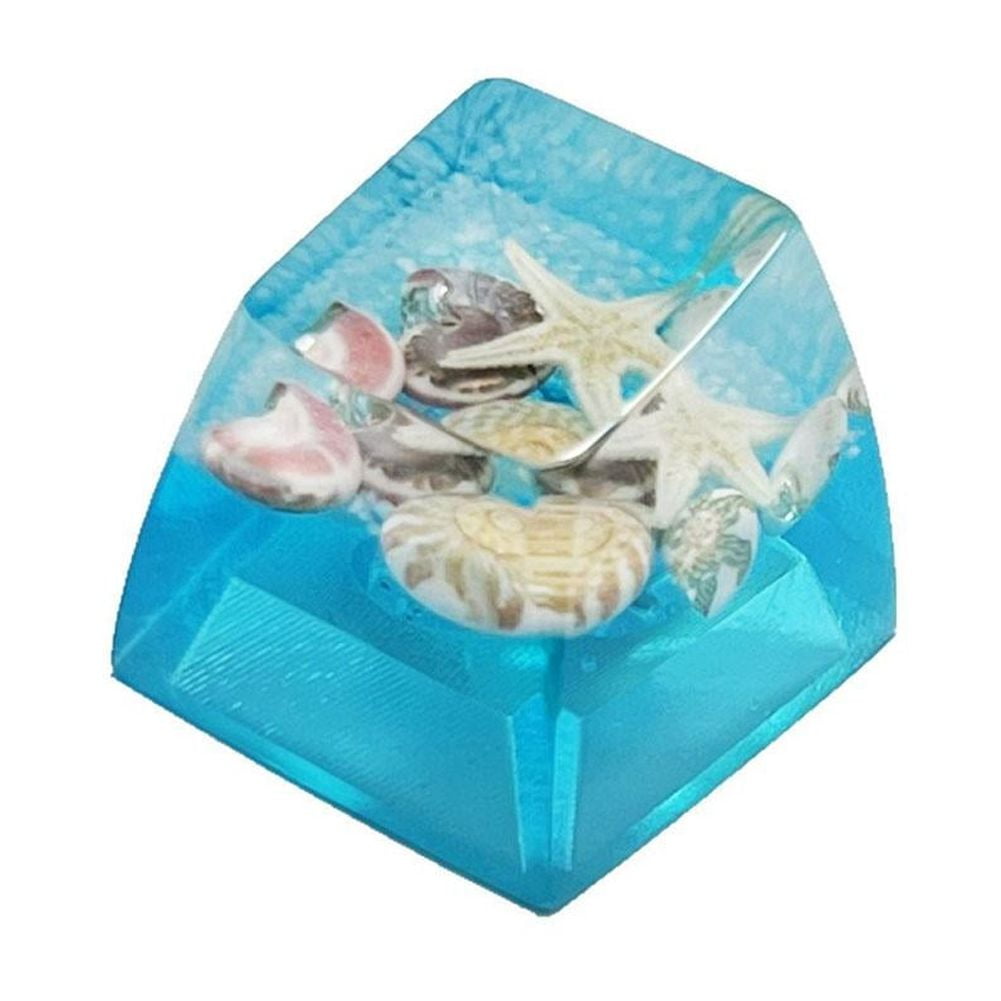 High-end Mechanical Keyboard Starfish And Conch Keycaps Resin Artisan ...