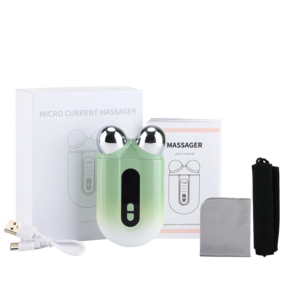 High-frequency electric double ball roller facial massager roller induction instrument EMS micro ...