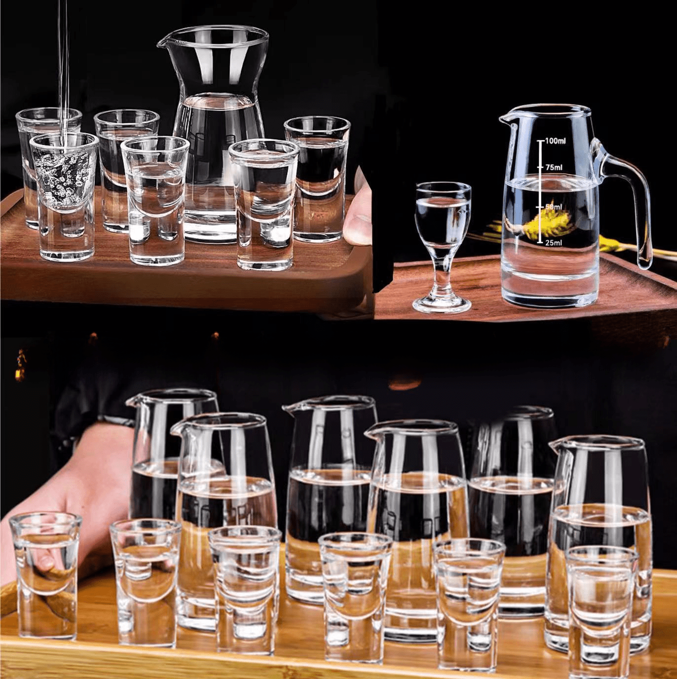 High glass wine pot set made of resistant materials Moutai cup bullet ...