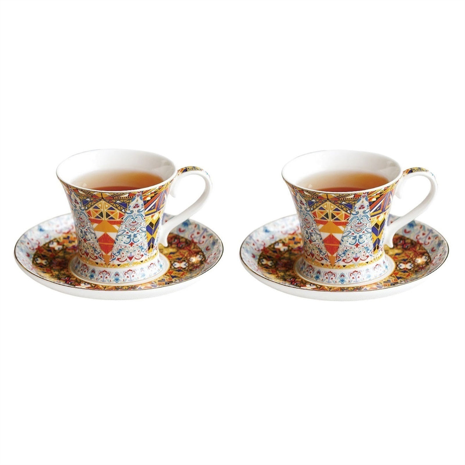 High-grade Exquisite Bone China Coffee Cups and Saucers Set Vintage ...