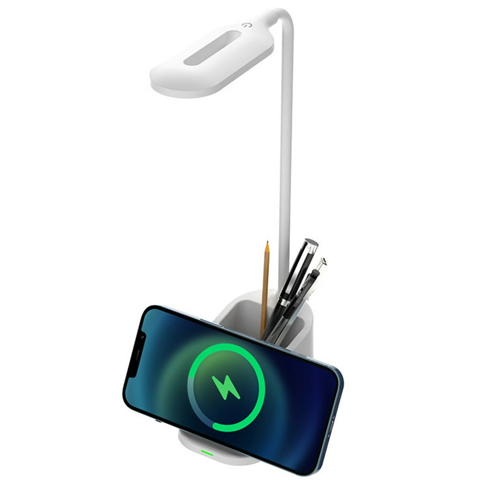 High and luxurious LED Desk Lamp with Wireless Charger Xiyztok White ...