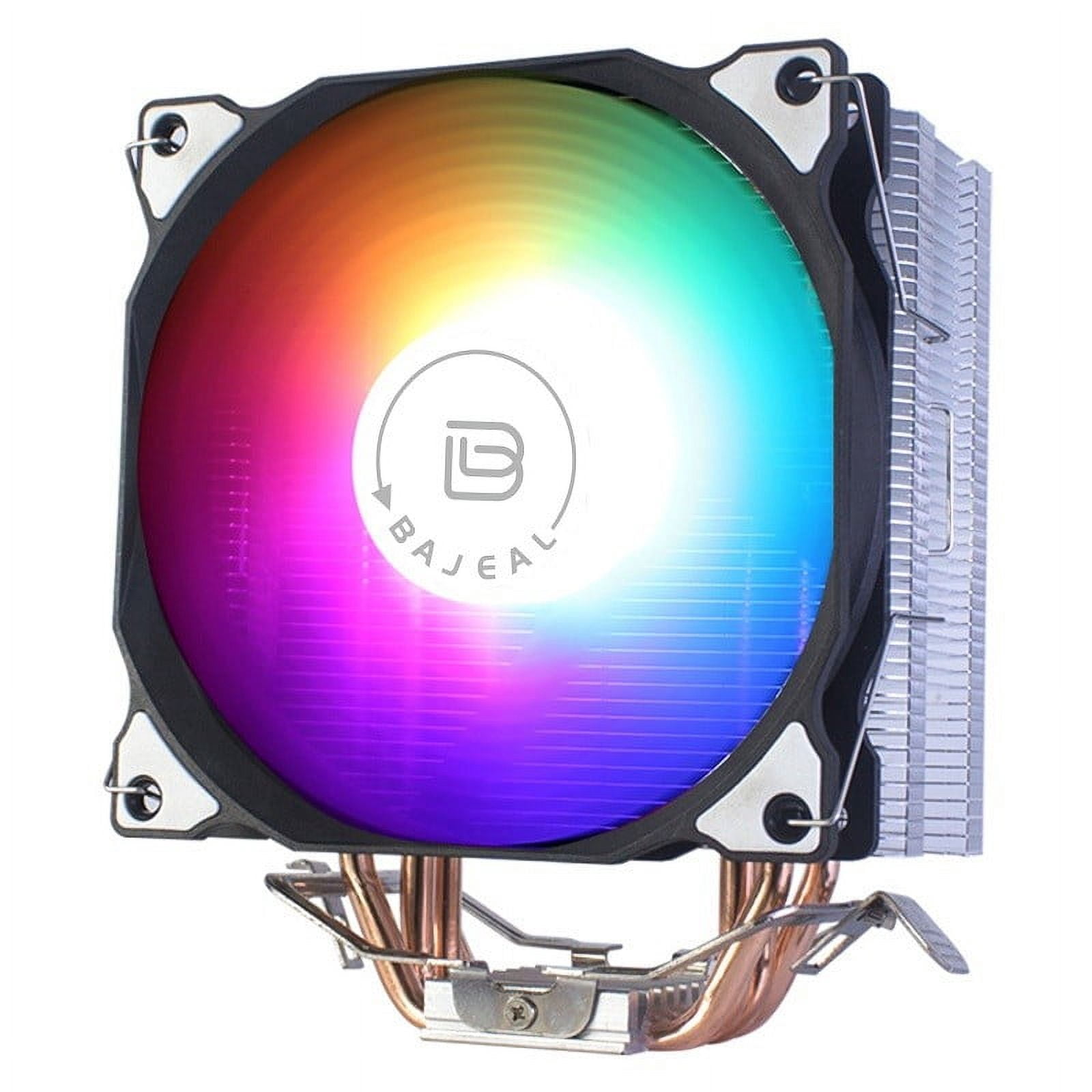 High-performance RGB CPU Air Cooler with Rainbow Lighting, 2 Heat Pipes ...