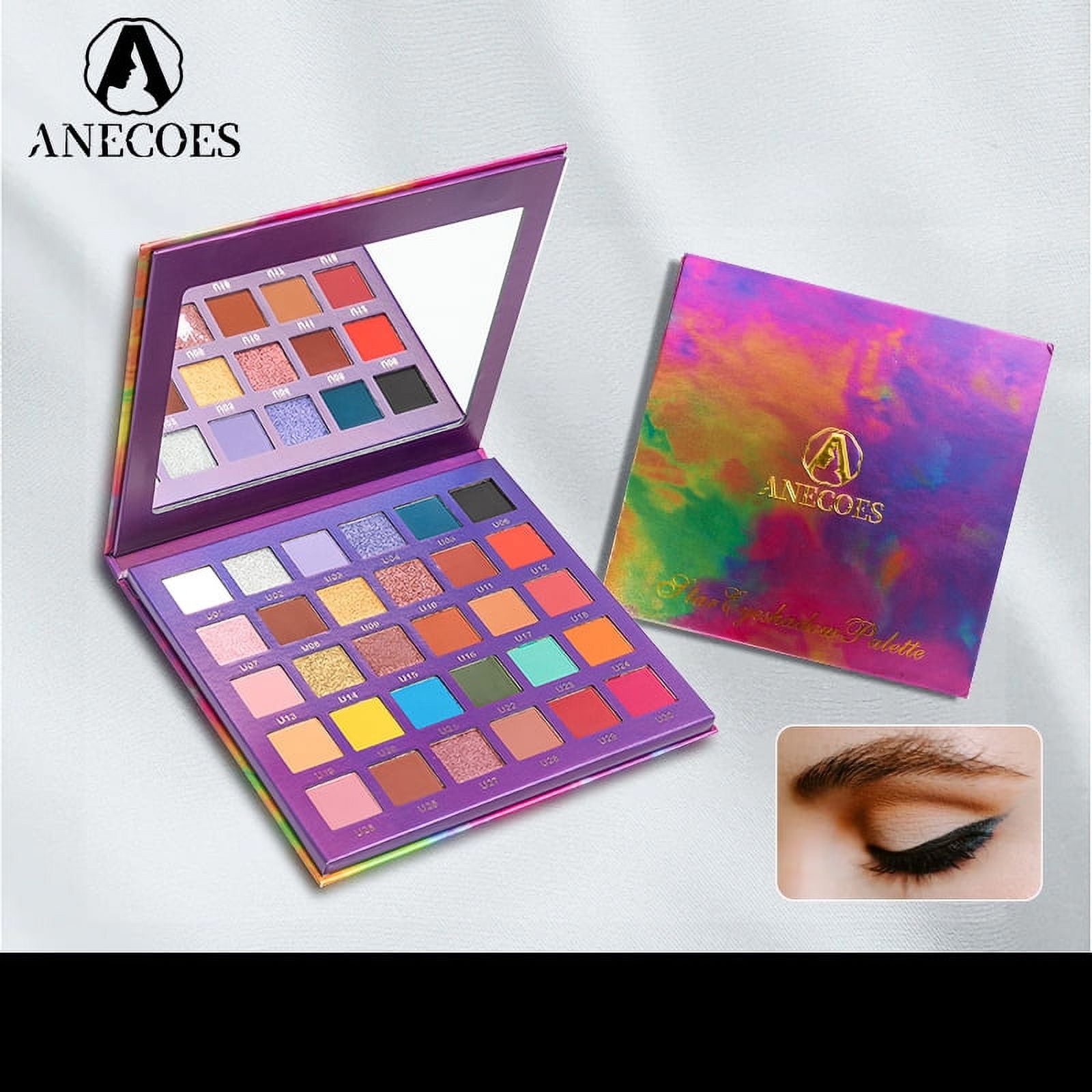 High pigment eye makeup tray, matte shimmer metal eyeshadow tray ...