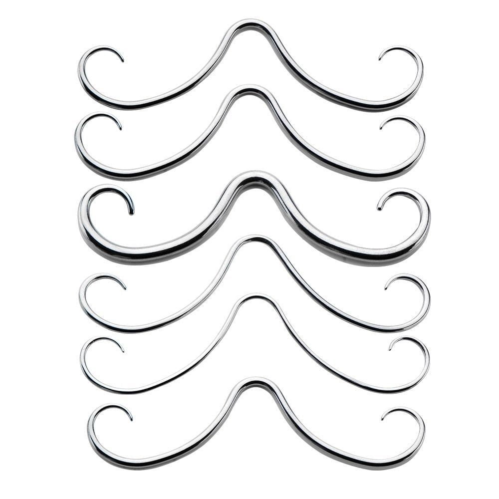 High polish Surgical Steel Septum Mustache Ring Sold each - Walmart.com