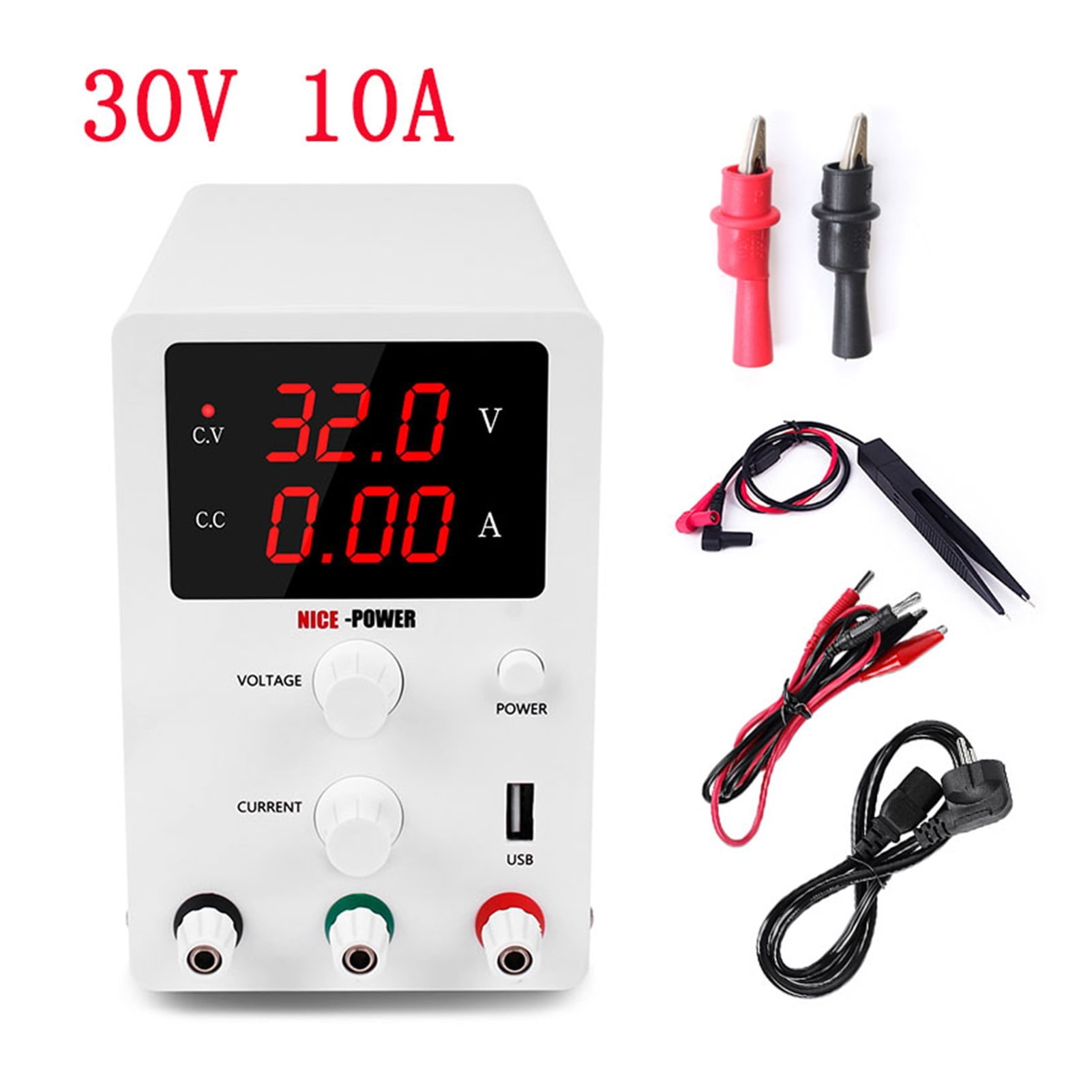 High-precision Voltage Regulated Lab Power Supply 30V 10A Switch Bench ...