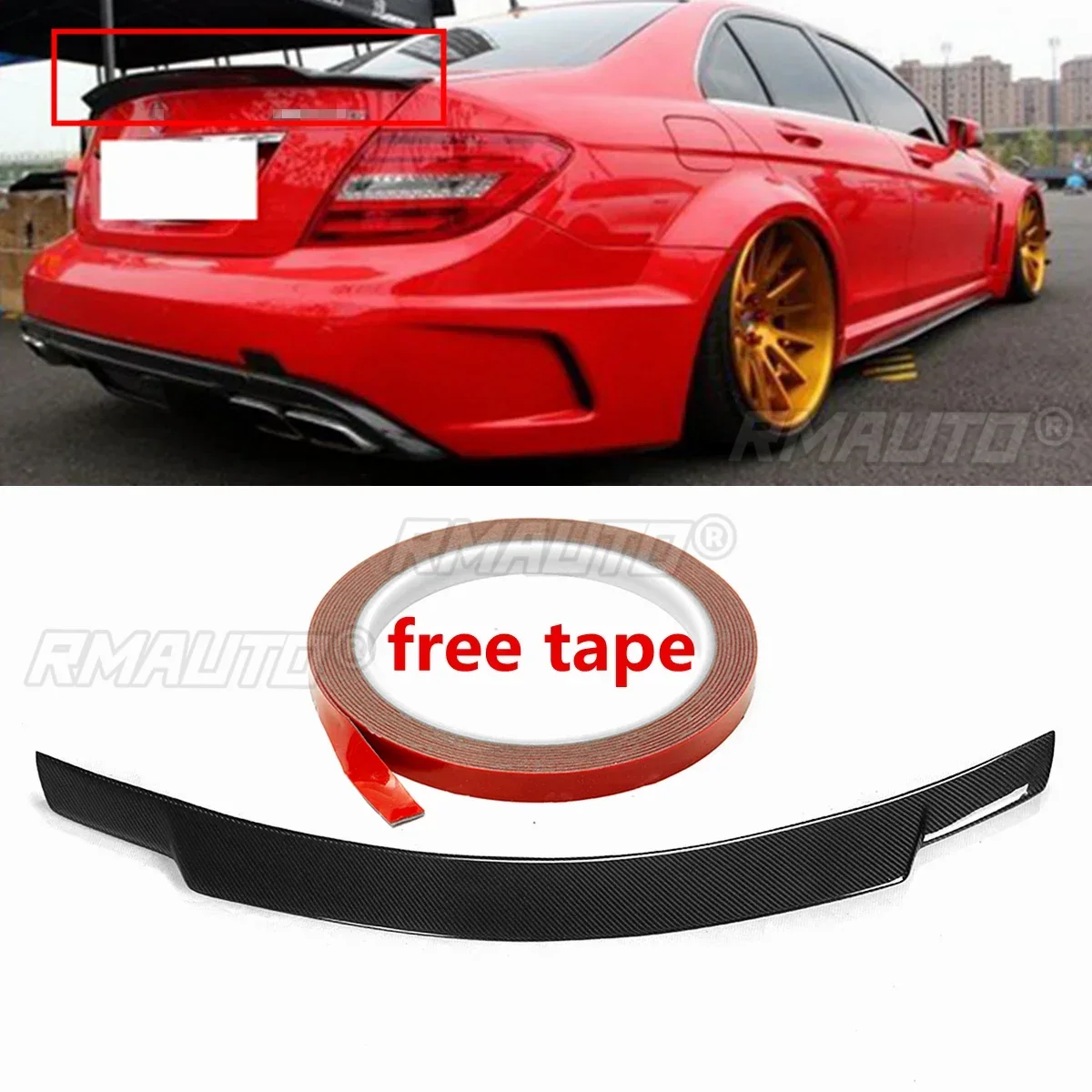 High quality Carbon Fiber Rear High Kick Trunk Spoiler Wing for ...