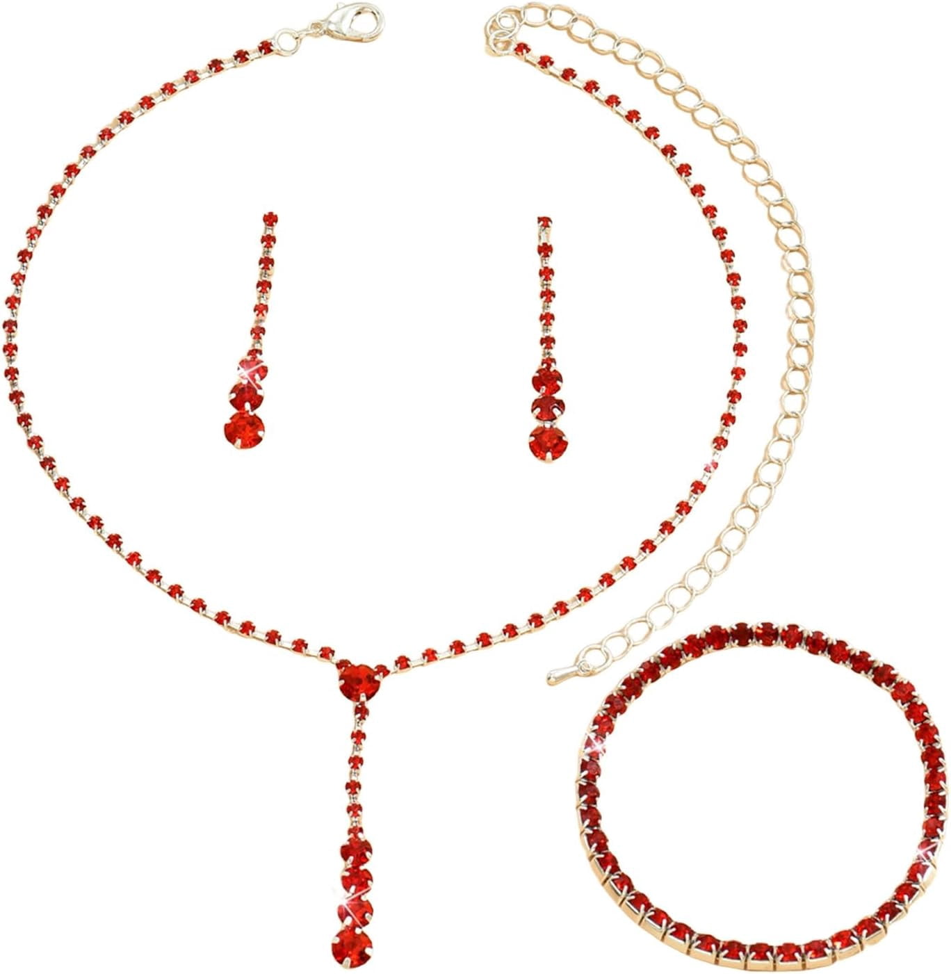 High-quality Materials Jewelry Set Bright Color 3pcs/set Women's ...