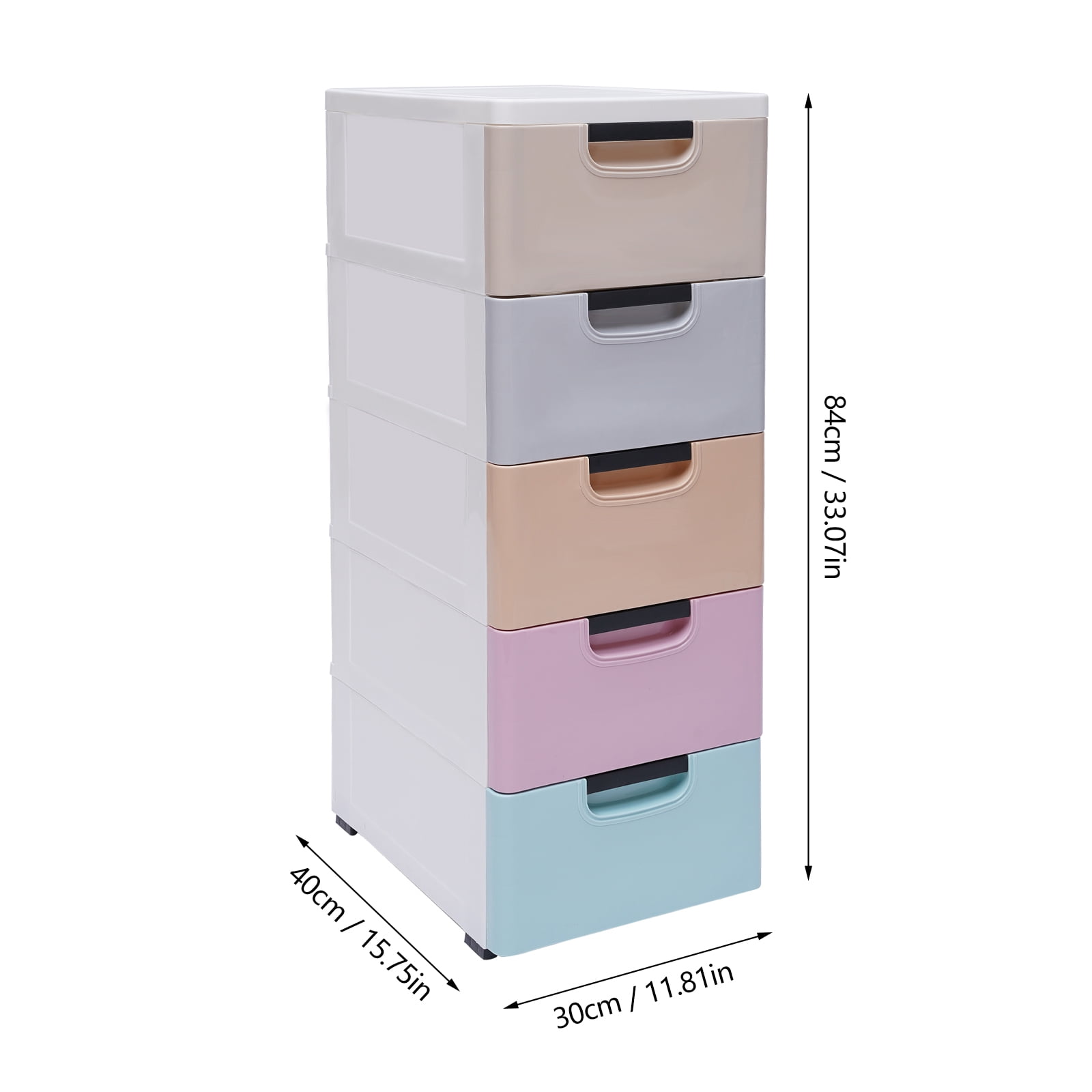 High-quality Plastic Drawers Dresser Storage Cabinet 5 Drawer Stackable ...