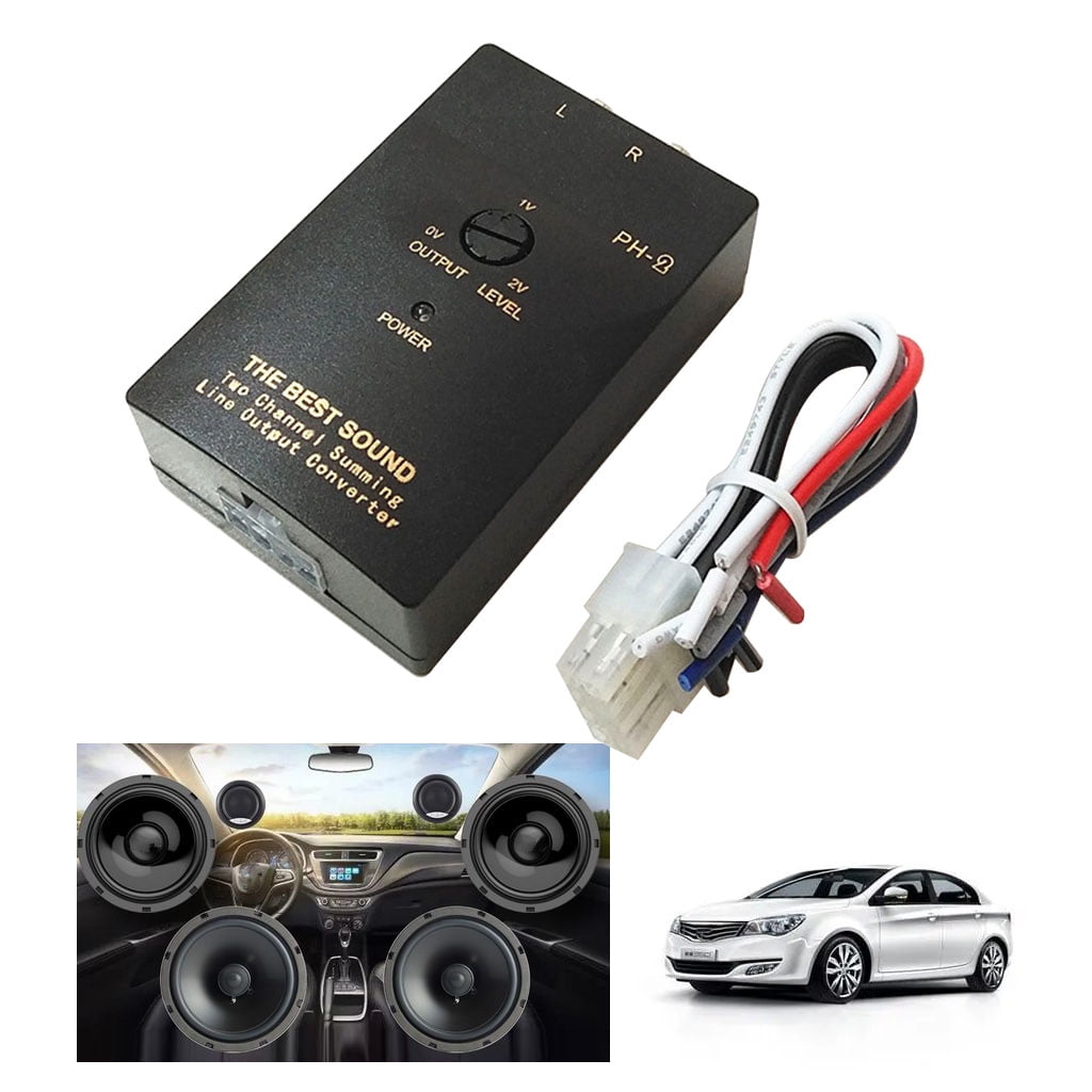 High to Low Level Line Output Converter RCA-Car Line Converter Output ...