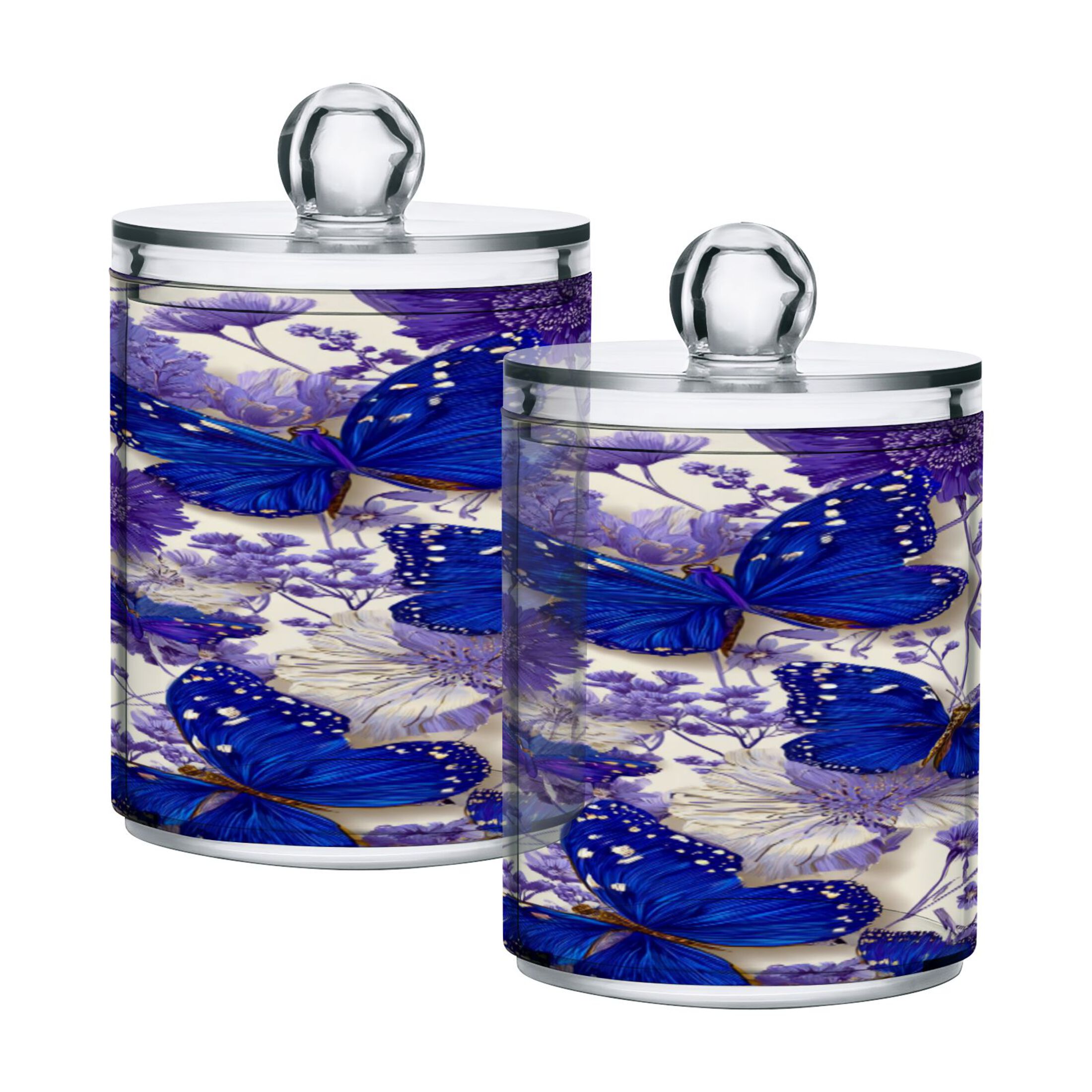 High-value clear storage jars keep life organized and within reach Blue ...