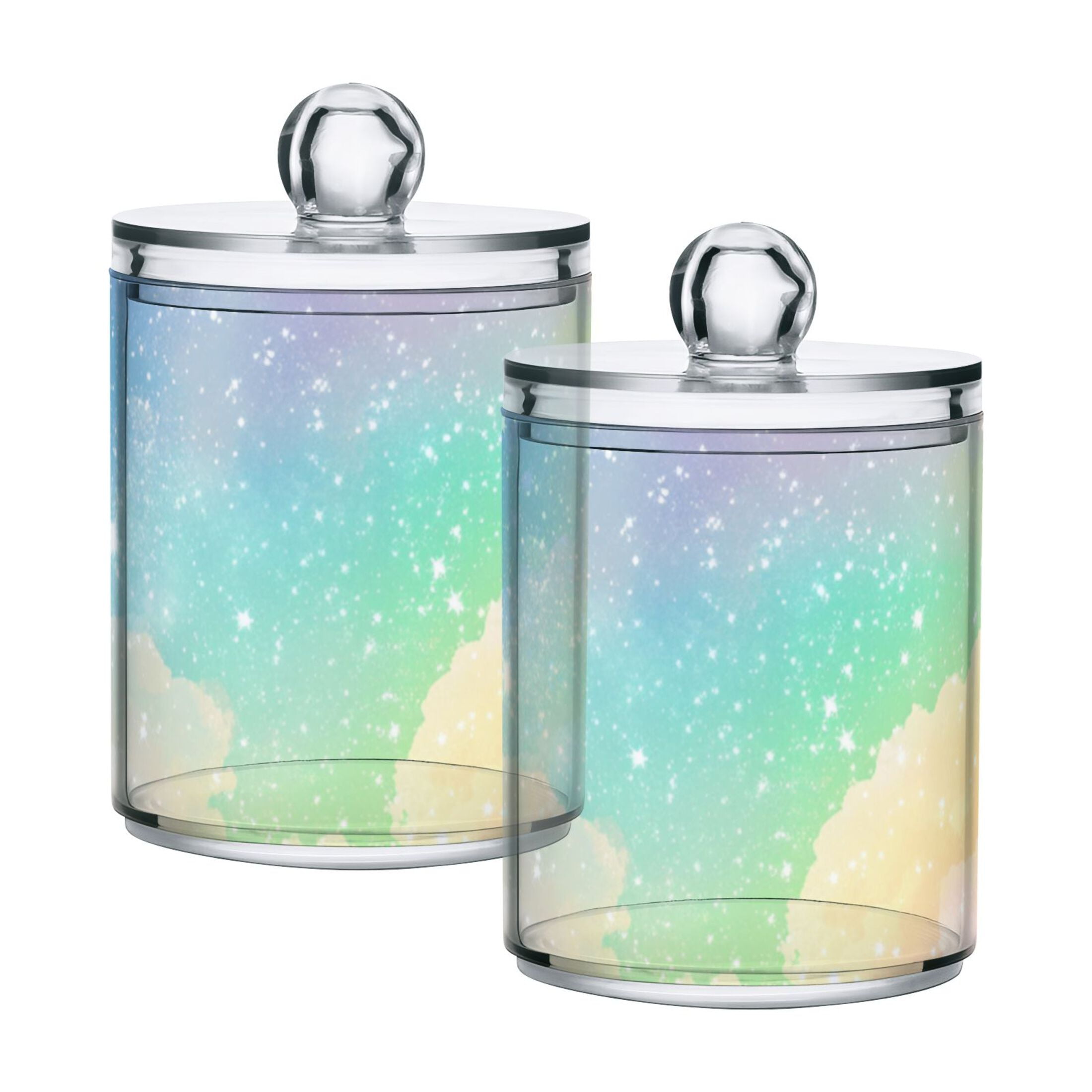 High-value clear storage jars keep life organized and within reach! Virbant Pastel Rainbow Sky ...