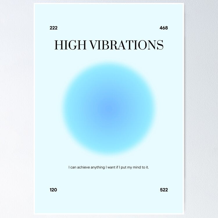 High vibration spiritual affirmation UNFRAMED Poster, 18x24 - Walmart.com