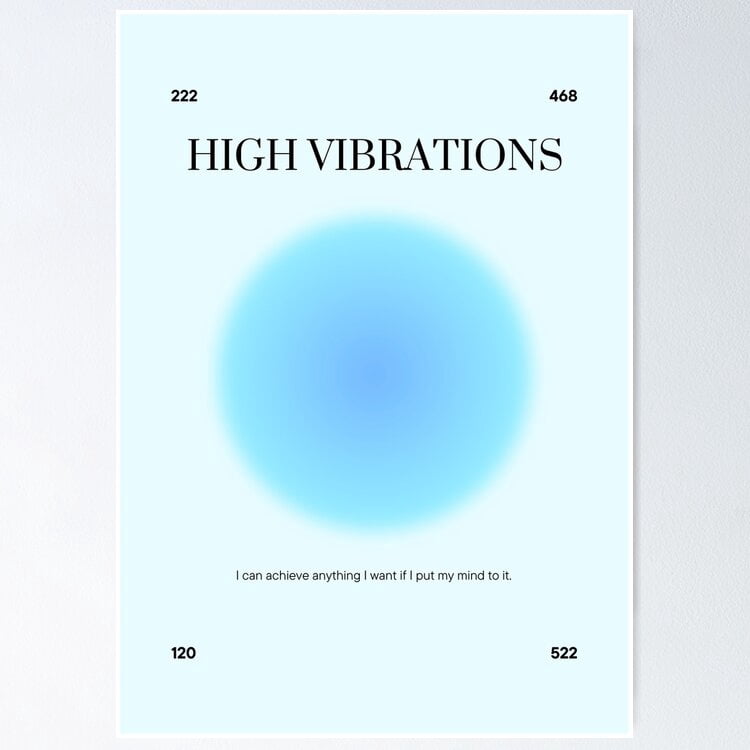 High vibration spiritual affirmation UNFRAMED Poster, 24x36 - Walmart.com