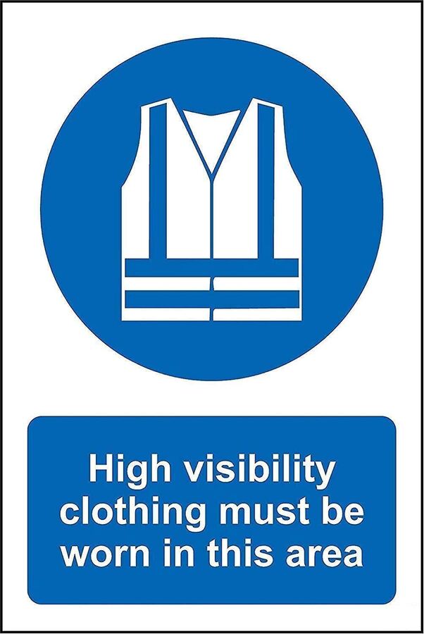 High visibility clothing must be worn in this area metal park safety ...