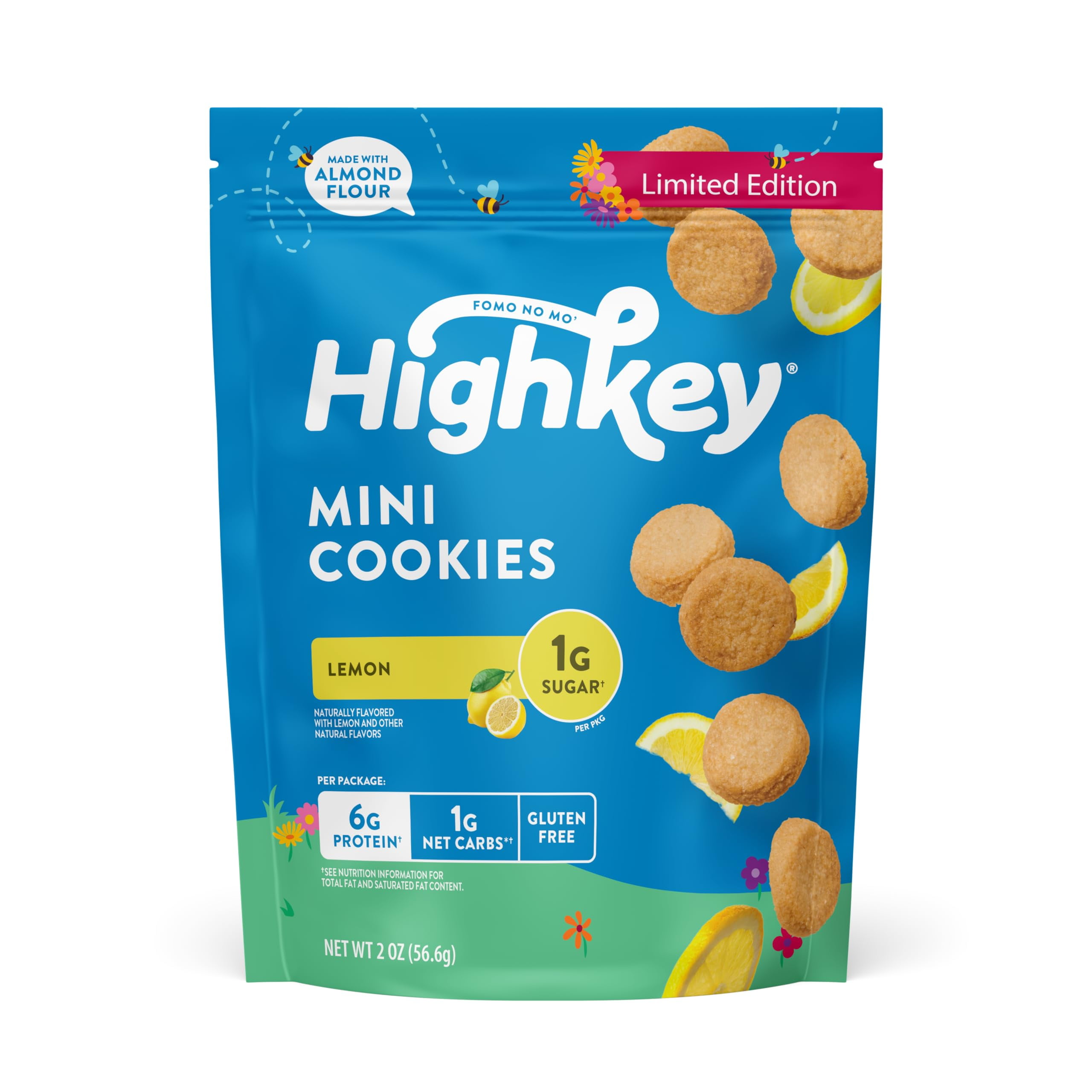 HighKey Lemon Mini Cookies YPF5 - Low Sugar Snacks, Keto Friendly, Low ...