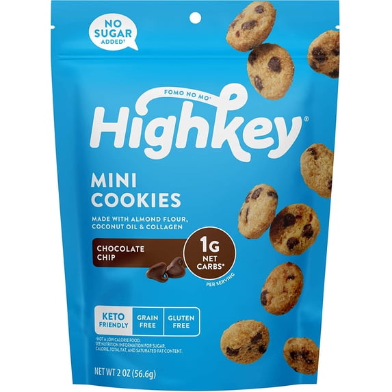 HighKey, Mini Cookies, Chocolate Chip, 2 oz Pack of 3 - Walmart.com