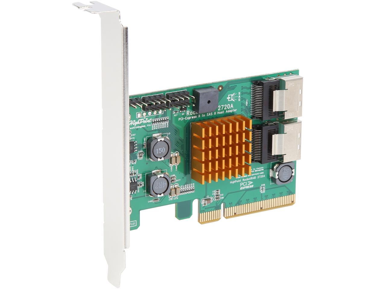 HighPoint RocketRAID 2720A RR2720A PCI-Express 2.0 x8 Low Profile SATA ...