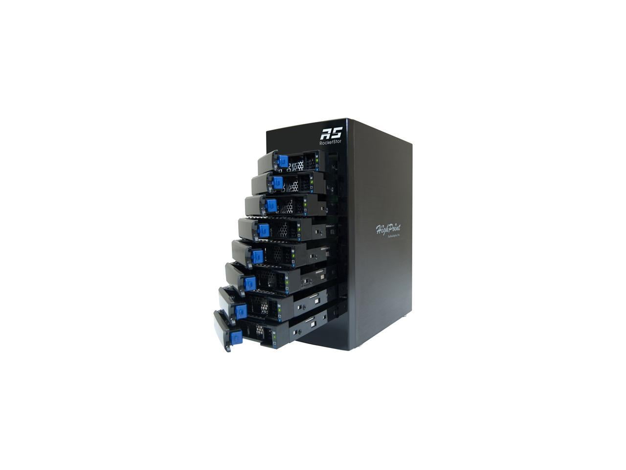 HighPoint RocketStor 6418AS - 8-Bay 6 Gb/s SAS / SATA Hardware RAID ...