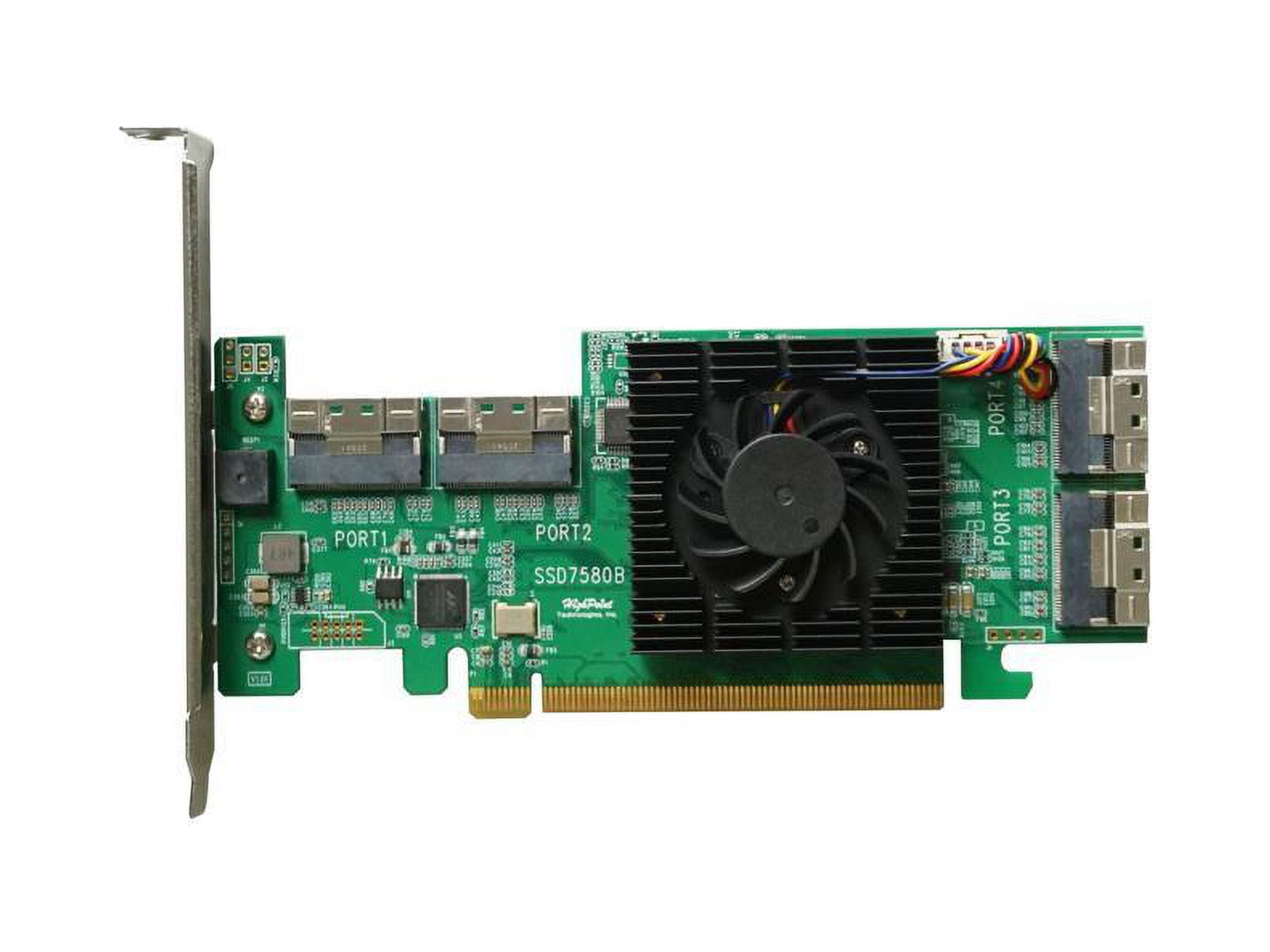 HighPoint SSD7580B PCI-Express 4.0 x16 Low Profile U.2 Controller Card ...