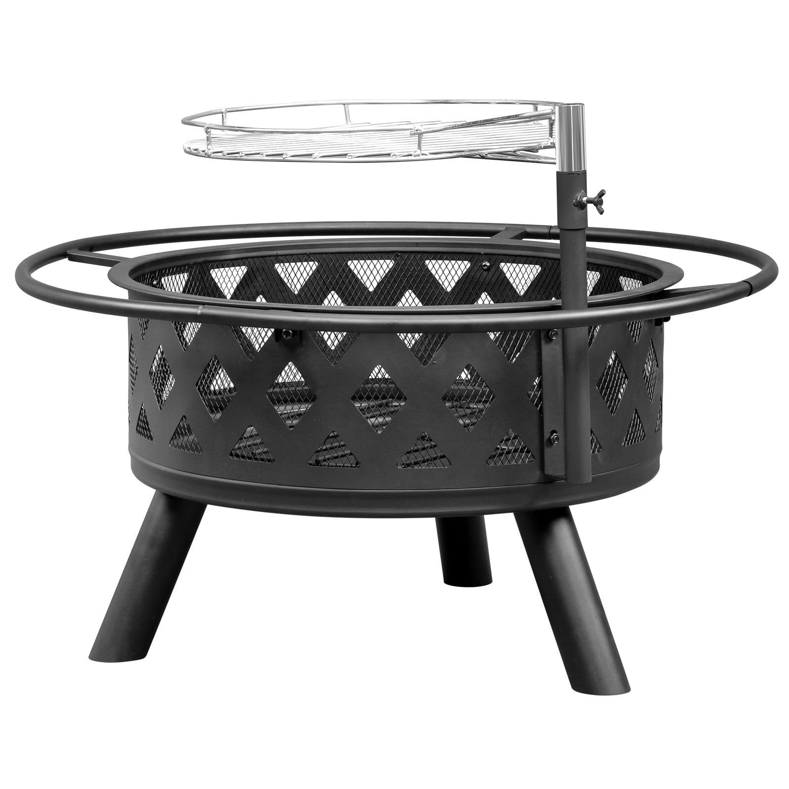 HighSound Fire Pit, Outdoor Wood Burning Firepits Wood Large Fire Bowl ...