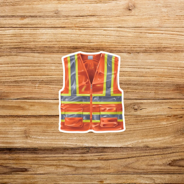 HighVisibility Safety Vest Reflective Orange With Yellow Stripesphone ...