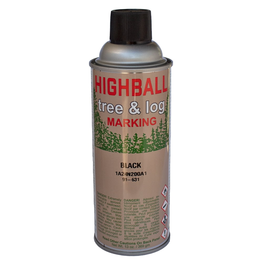 RUDD Outdoor High Visibility Tree & Log Marking Spray Paint, Black ...