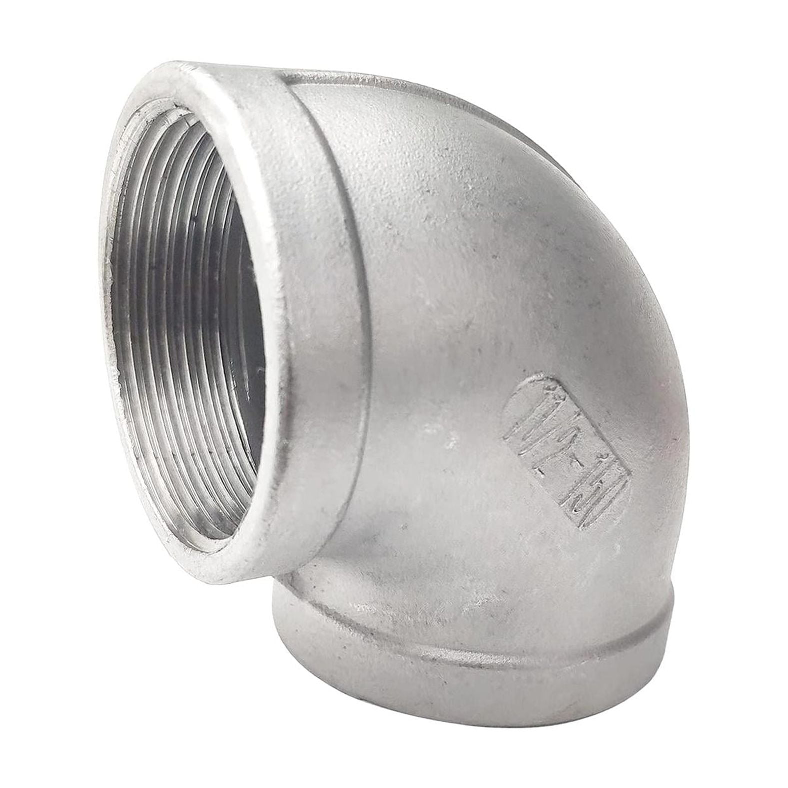 Highcool 1-1/2" Female Threaded Elbow 90-Degree Angled Connector Steel ...
