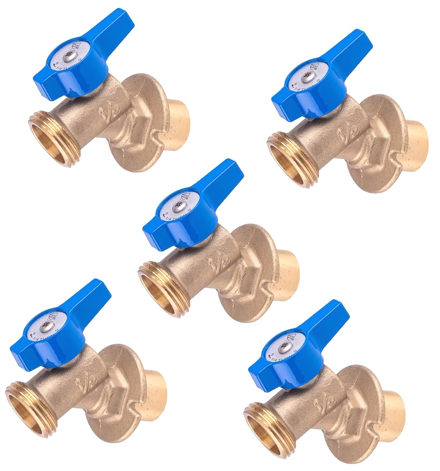 Highcool 1/2-inch and 3/4-inch 1/4-Turn Spigot Sillcock, 5-Pack ...